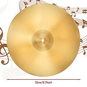 Gazechimp Professional 2pcs Drum Cymbal Hi Hat, Band Rhythm Percussion Instrument Parts Golden 14inch