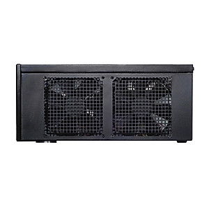 SilverStone Technology Aluminum Front Panel and SECC Body Micro ATX HTPC Computer Case with 2X USB3.0 Front Ports Cases in Black GD04B-3.0-USA