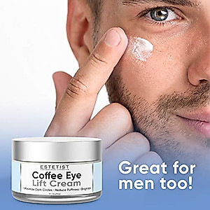 Caffeine Infused Coffee Eye Lift Cream - Reduces Puffiness, Brightens Dark Circles, & Firms Under Eye Bags - Anti Aging, Wrinkle Fighting Skin Treatment