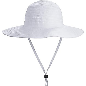 Coolibar UPF 50+ Women's Shelly Shapeable Travel Sun Hat - Sun Protective (One Size- White)
