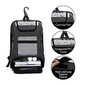 CURMIO Portable Oxygen Concentrator Backpack, POC Carrying Bag Compatible with Inogen, OxyGo and Caire Units, Bag Only, (Patented Design)