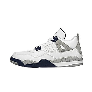 Jordan 4 Retro Little Kids Shoes Size - 11 White/Midnight Navy