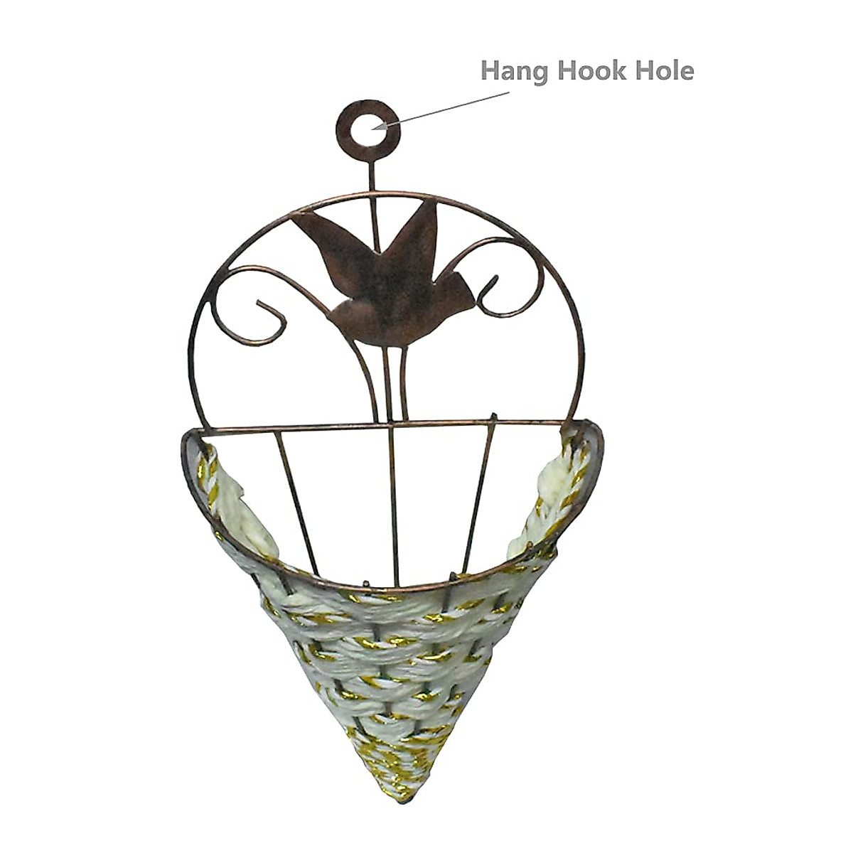 2 Pack Artificial Hanging Vine, 2 Basket Faux Vines Ivy Leaves Outdoor Fake Hanging Plants Luxuriant Wall Hang Garland for Porch Patio Balcony Basket Garden Party