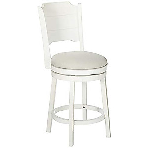 Hillsdale Clarion Swivel Stool, Counter Height, Sea White