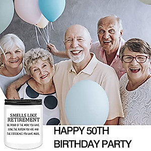 Retirement Gifts for Women Men,Happy Retirement Gifts for Coworker Best Friends Dad Mom Teacher Nurse Boss,Retirement Party Decorations for Her Him, Unique Candle Gifts for Retired Men Women