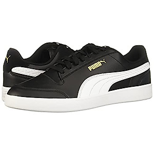 PUMA Mens Shuffle Sneaker, PUMA Mens Black-PUMA Mens White-PUMA Mens Team Gold, 10.5