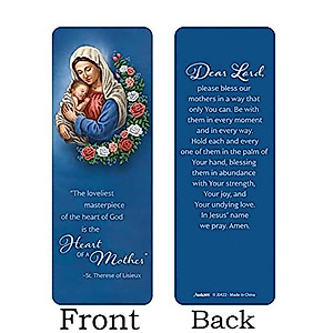 Heart of a Mother Madonna and Child Rollerball Pen with Bookmark Gift Set for Catholic Moms