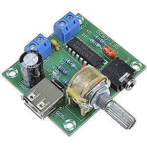 PM2038 2X5W Stereo Audio Amplifier Bord 5V USB Power Supply Adjustable Volume