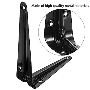 Cabilock Home Decor Cabinet Shelf 4 Sets Shelf Brackets Heavy Duty Black Iron Metal Floating Shelf Bracket Wall Shelf Bracket L Shape Shelves for Wall Mount Shelves Black Shelfs Heavy Duty Shelving