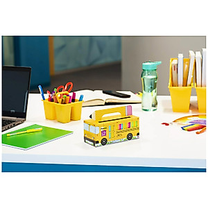 Post-it Super Sticky Notes Value Pack, 24 Pads, Convenient School Bus Carry and Storage Case, 2X The Sticking Power, 3x3 in, Bright Colors (Orange, Pink, Blue, Green, Yellow), Recyclable (654-24SSBUS)