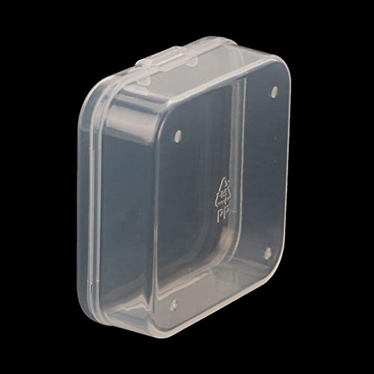 HELYZQ Small Transparent Plastic Storage Box Clear Square Multipurpose Display Case