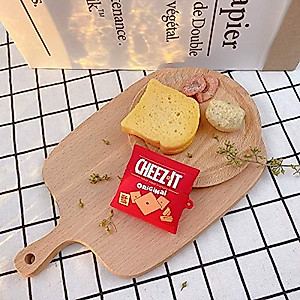 Case for Airpod Pro,6 in 1 Soft Silicone Airpods pro Accessories Set Cover, 3D Cute Funny Cartoon AirPods Pro Food cookie Skin for Girls Women with Watch Holder/Ear Hooks/Keychain/Brush/Strap(Cheezit)