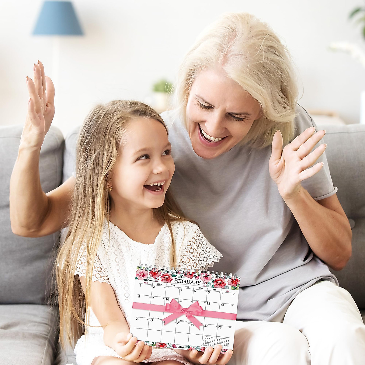 CRANBURY Small Desk Calendar 2023 - (8x6, Floral), Standing Desk Calendar with Gorgeous Flower Designs, Easel Calendar, Stand Up Calendar with Stickers