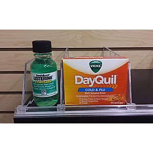 Universal Shelf Lip & Adjustable Depth Divider Kit, [1] 48" L Adhesive Front Lips w/ [10] 3" H Divider