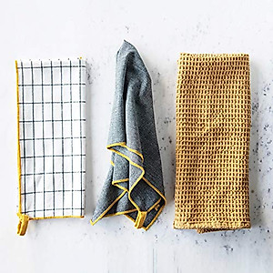 Creative Co-Op Cotton Tea, Multi Color, Set of 3 Towel, 3 Count