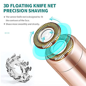 MEIYIXIN Facial Hair Removal Lipstick Hair Remover for Women Face Portable Painless Waterproof, Battery Powered Electric Hair Shaver Razor for Cheek, Chin, Lip and Neck