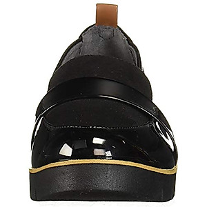 Dr. Scholl's Shoes Women's Webster Slip On Loafer, Black Patent/Microfiber, 8.5 Wide US