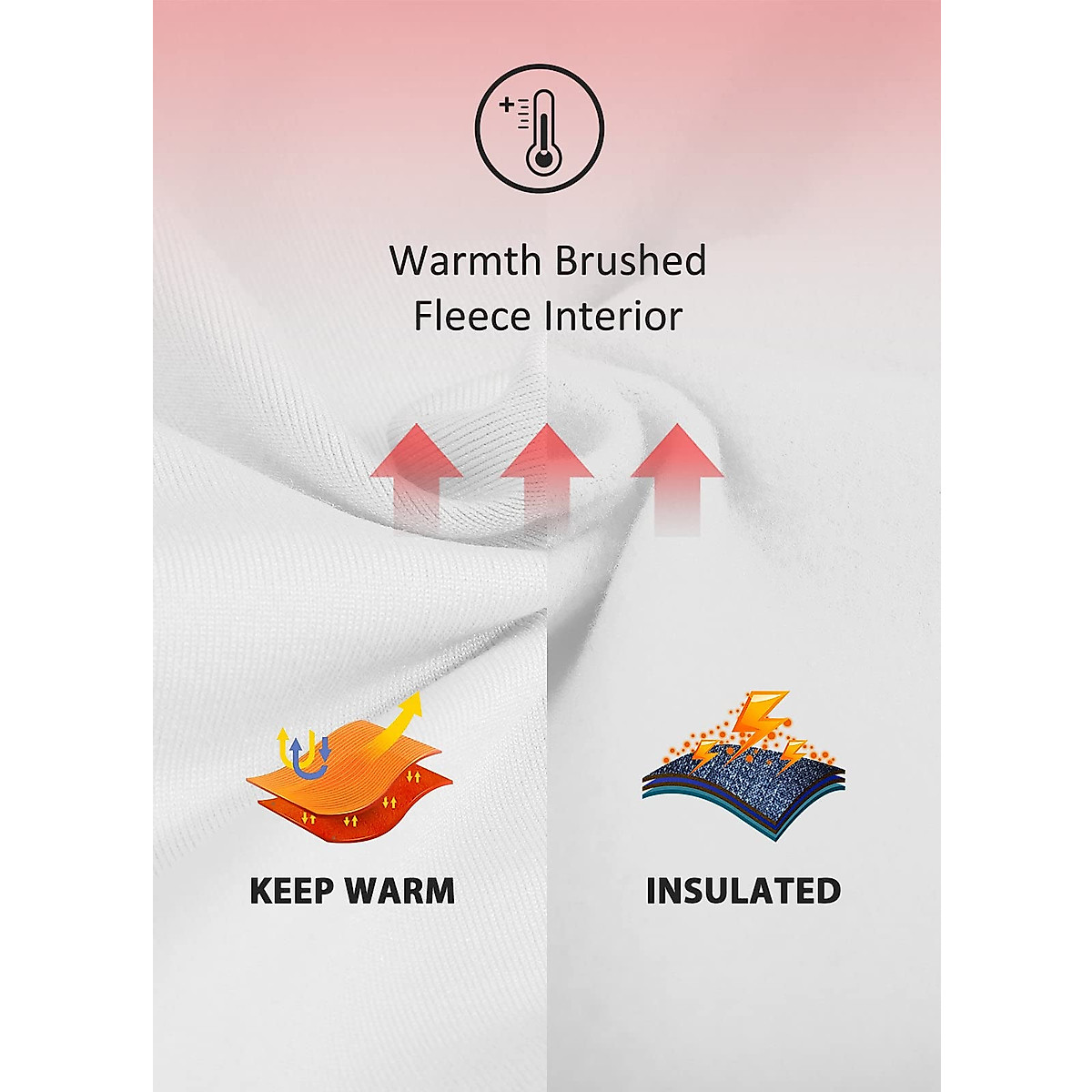 BALEAF Women's Horse Riding Shirts Long Sleeve Half Zip Pullover Fleece Jacket Winter Cold Weather Running Gear White L