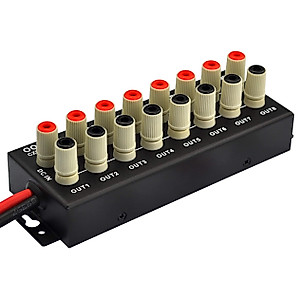 Banana Jack 8 Outlet DC Power Distribution Strip (with Cable)