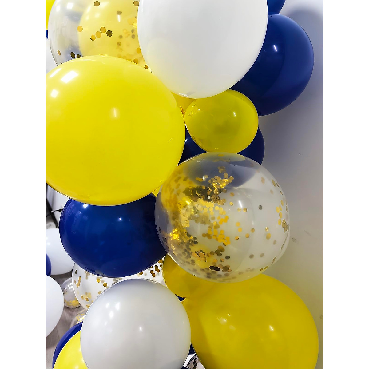 Graduation Party Decorations Navy Blue Yellow 2024/Blue Yellow Balloons/Michigan Balloons/Blue Yellow Birthday Party Decorations 40pcs for Blue Yellow Graduation Decorations 2024