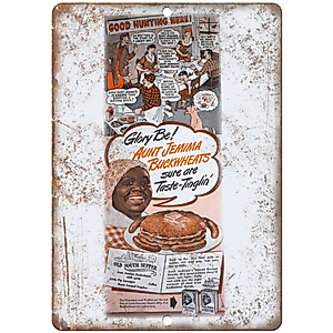 Keviewly Aunt Jemima Buckwheats Tin Signs Metal Poster Warning Sign Decor for Garage Home Garden Retro Tin Sign Wall Birthday Party Bar Cafe Kitchen