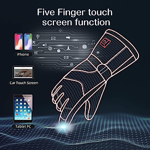 MOUNT TEC Explorer 3 Waterproof Heated Gloves for Women & Men Winter Thermal Gloves for Outdoor Activities Climbing Hiking Motorcycling (Black,XL)