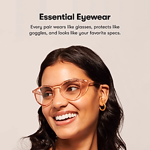 Stoggles Round Z87.1 Certified Polycarbonate Safety Glasses, Scratch & Shatter-Proof, Blue-Light & UV Blocking Lens, Top & Side Shields, Anti-Fog Dip Coated, Durable, Protective & Stylish Eyewear