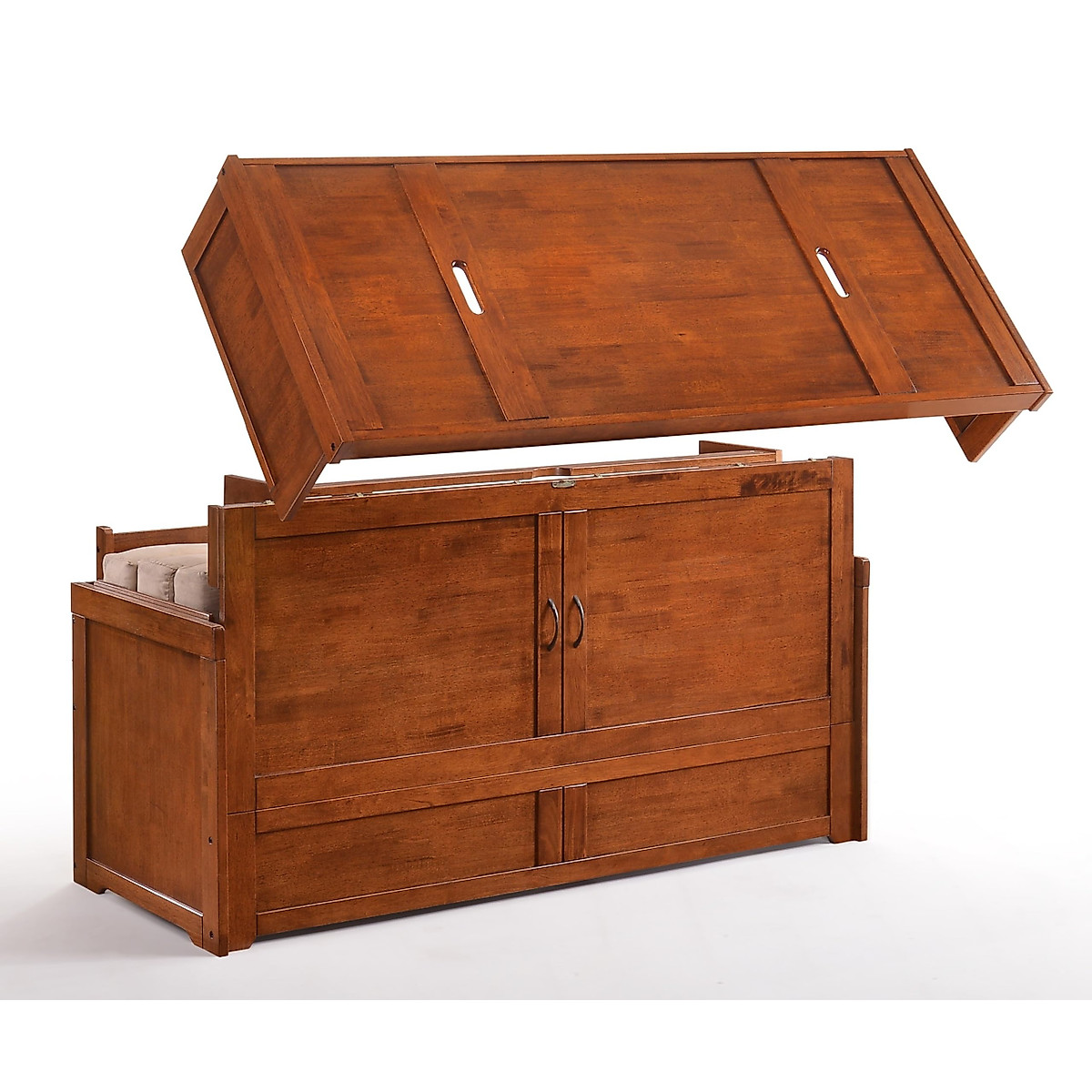 Night & Day Furniture Murphy Cube Cabinet Bed (Cherry, Queen)