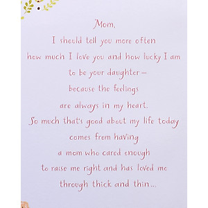 American Greetings Birthday Card for Mom from Daughter (With Love)