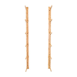 Foam Roller Yoga Mat Rack - Ultra Fitness Gear Yoga Mat Storage Shelf with Mounting Hardware/Bamboo Construction (Incline)