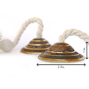 De Kulture Handmade Pure Kansa Mini Manjeera Indian Small Hand Cymbal Clapper Bell For Religious Ceremonies Bhajans, 2X1 (DH) Inches