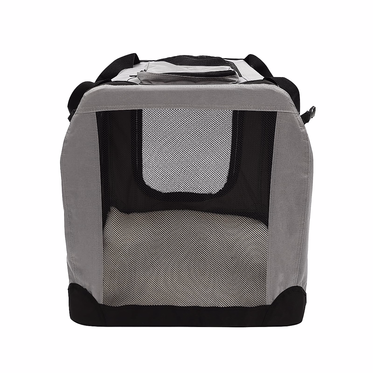 DYNAMI 27.5 inch Collapsible Crate for Dogs,3-Door Foldable Soft Kennel with Mesh Windows,Portable Dog Travel Crate with Strong Steel Frame,for Indoor & Outdoor Travel