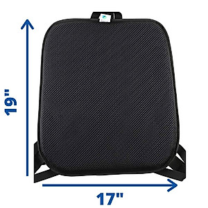 FOMI Premium All Gel Orthopedic Back Cushion | Upper and Lower Thoracic Support Pillow for Wheelchair, Car, Office, Kitchen Chair | Sciatica, Tailbone Pain Relief | Lumbar Backrest and Posture Aid