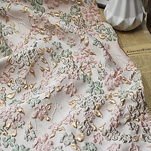 XMTXZYM 2 Meter Yarn Dyed Jacquard Fabric Home Decoration Sewing Materials