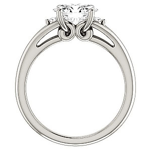 JEWELERYN 2 CT Oval Colorless Moissanite Engagement Ring for Women/Her, Wedding Bridal Ring Sets, Eternity Sterling Silver Solid Gold Diamond Solitaire 4-Prong Set for Her (5)