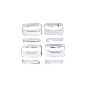 Auto Ventshade AVS 685302 Chrome Door Handle Covers, 4-Door Set for 2004-2014 Ford F-150 without Keypad or Passenger Keyhole
