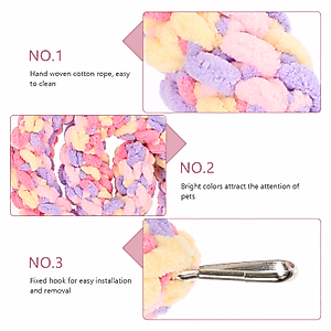 Ipetboom Sugar Glider Climbing Rope Sugar Glider Swing Toy Sugar Glider Toys Guinea Pig Toys Hanging Guinea Pig Toy Parrot Swings Toys Ferret Toys Pet Swing Braided Rope Cotton Rope Bite