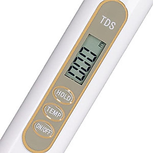 Water Quality Tester, 3 Key Celsius Fahrenheit Degree Digital Switch TDS Meter High Accuracy Automatic Temperature Compensation Portable for Swimming Pool