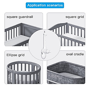 OkeMeeo Adjustable Baby Monitor Crib Mount for eufy Spaceview Baby Monitor E110, Spaceview Pro Baby Monitor E210, Spaceview S, Baby Monitor 2 and Vtech VM901