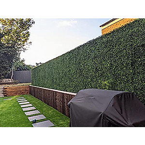 uyoyous 12PCS Grass Wall Panels 24x16 Inch Artificial Boxwood Hedges Mat Grass Backdrop Fence Screen Privacy Greenery Panel Indoor Outdoor Decor for Garden Backyard Patio Party, 31 Sq.ft