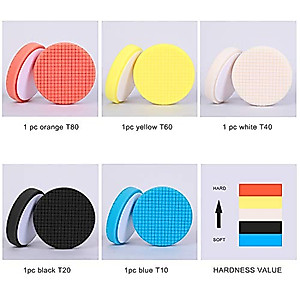 Makitoyo 5PCS 6 Inch Compound Buffing Sponge Pads，Compound Buffing Pads for Car Polisher Sanding, Polishing, Waxing,Polishing Pads Kit