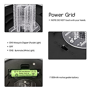 2 Pack Solar Bug Zapper Outdoor Mosquito Zapper Outdoor for Patio - Mosquito Killer & Lighting - 2 in 1 Waterproof Mosquito Repellent Fly Zapper for Outdoor