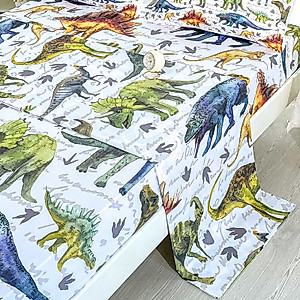 BailiPromise Dinosaur 4 Piece Kids Sheets Queen Size,Jurassic Dinosaur Bedding Sheet Set,Boys Printed Flat Sheet Fitted Sheet with 16" Deep Pocket,100% Microfiber Ultra Soft and Skin Friendly
