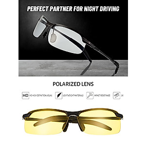 Flutesan 4 Pieces Night Driving Glasses Polarized Walking Glasses Anti Glare Driving Sunglasses for Men UV Protection(Multicolor)
