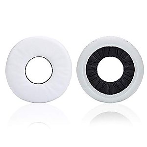 Krone Kalpasmos Replacement Earpads Compatible with Sony MDR-ZX310, Ear Cushion Compatible with Sony MDR-ZX330BT/DR-BT101/WH-CH500 and 70MM Round On-Ear Headphones(List Inside)(White)