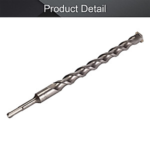 Utoolmart Masonry Drill Bit 25mm x 350mm Carbide Tipped Rotary Hammer Bit 9mm Round Shank for SDS Impact Drill 1Pcs