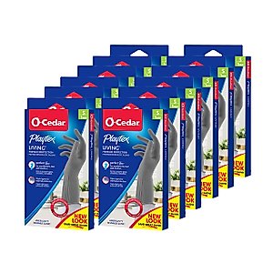 Playtex Living Reuseable Rubber Cleaning Gloves (Small, Pack - 12), Premium Protection Reusable Household Gloves