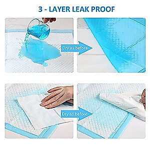 Clearworld 50 Pack Disposable Changing Pad, Waterproof Baby Disposable Underpads, Portable Diaper Changing Mat 3-Layer Leak-Proof,Breathable,Comfortable Always Keep Skin Dry 24”x18”