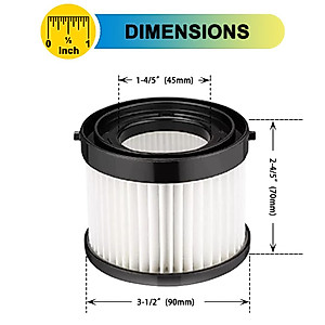 SpaceTent 3 Pack 49-90-1951 Vacuum Filters for Milwaukee M18 Compact Vac 0882-20, part# 49-90-0160.