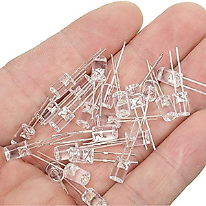 Mudder 60 Pcs LED 5mm Christmas String Lights Replacement Bulbs Energy Efficient LED Halloween Wire Light Set Connectable Home Decor Light Bulb for Festival Patio Garden Wedding Holiday (Warm White)